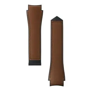 Tag Heuer Calibre E5 Leather And Rubber Strap 45mm - Brown