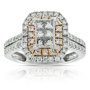 Benbridge Double Halo Diamond Ring 14k - Tt