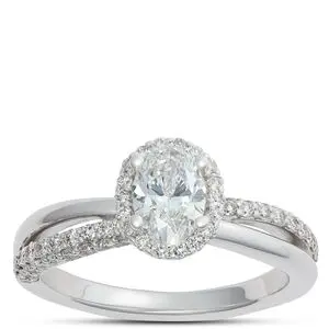 Benbridge Diamond Engagement Ring In 14k White Gold - H-i