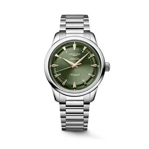 LONGINES Conquest Heritage Green Dial Watch - Stainless Steel