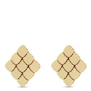 TOSCANO Checkerboard Post Earrings - Yg