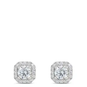 Benbridge Diamond Halo Stud Earrings In 14k White Gold - Wg