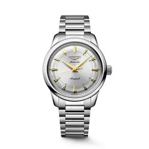 LONGINES Conquest Heritage White Dial Watch, 38mm - Stainless Steel