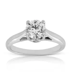IKUMA 14k White Gold Solitaire Ring - Wht