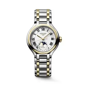 LONGINES Primaluna Moonphase 34mm Watch - 18k Stainless Steel