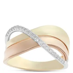 Diamond Crossover Rings