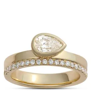 Benbridge 14k Yellow Gold Pear-shaped Diamond Engagement Ring - G-h