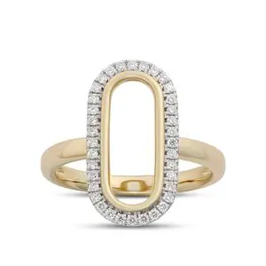 Benbridge Oval Shaped Diamond Ring In 14k Gold - H