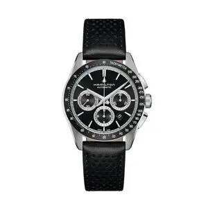 Hamilton Jazzmaster Performer Auto Chrono Black Dial Watch - Stainless Steel