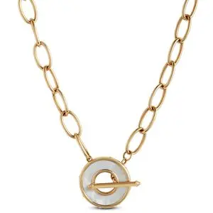 TOSCANO Oval Link Mother-of-pearl Toggle Chain - Yg