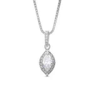 Benbridge Marquise Cluster Diamond Pendant In 14k White Gold - Wg