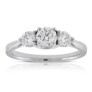 IKUMA Canadian Diamond Engagement Three-stone Ring - Wg