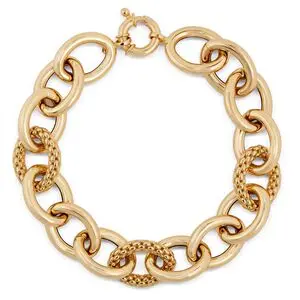 TOSCANO Oval Link 14k Yellow Gold Bracelet - Yg