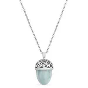 Benbridge Aquamarine Bullet Pendant - Blue