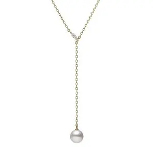 Mikimoto Akoya Cultured Pearl And Diamond Pendant - White