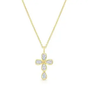 Rahaminov 18k Yellow Gold Diamond Cross Pendant - Yg