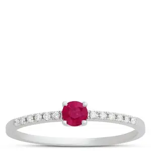 Benbridge Ruby And Diamond Ring - Red