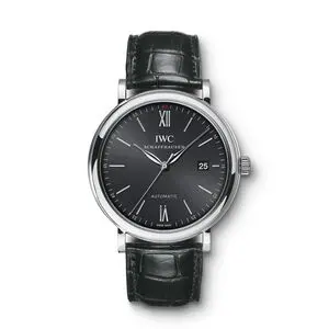 IWC SCHAFFHAUSEN Portofino Automatic Black Dial Watch, 40mm - Stainless Steel