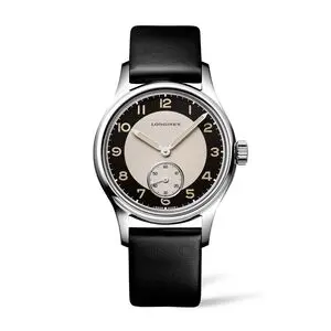 LONGINES Heritage Classic Tuxedo 38mm Leather Automatic Watch - Stainless Steel