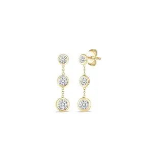 ROBERTO COIN Diamond Bezel Drop Earrings