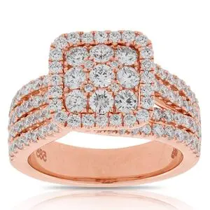 Benbridge 14k Rose Gold Halo Diamond Ring - Rg