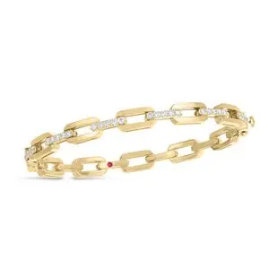 Roberto Coin 18k Yellow Gold Navarra Diamond Bangle - Yg