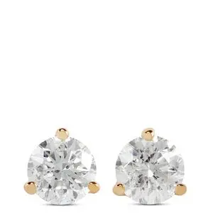 BENBRIDGE Classic Round Diamond Stud Earrings In 14k White Gold