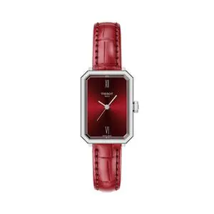 TISSOT Srv Red Dial Watch - Stainless Steel