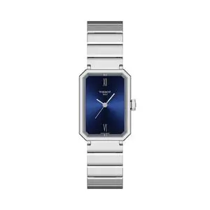 TISSOT Srv Blue Dial Watch, 30mm X 21.8mm - Stainless Steel