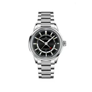 NORQAIN Freedom 60 Gmt Black Watch, 40mm - Stainless Steel