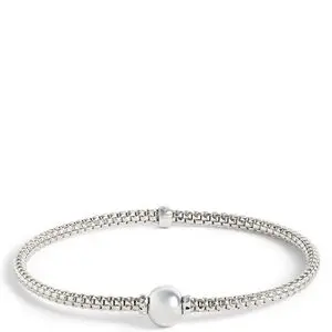 TOSCANO 3mm Popcorn Bead Bracelet In 14k White Gold - Wg