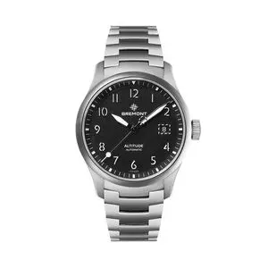 BREMONT Altitude Date 39mm Watch - Stainless Steel
