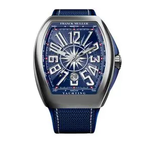 Franck Muller Vanguard Yachting Blue Dial Watch 44mm X 53.7mm - Stainless Steel