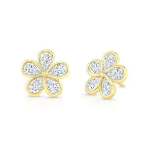 Rahaminov Flower Diamond Earrings - Yg