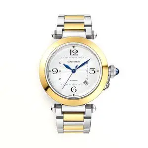 CARTIER Pasha De Silver Dial Watch, 41mm - 18k Stainless Steel