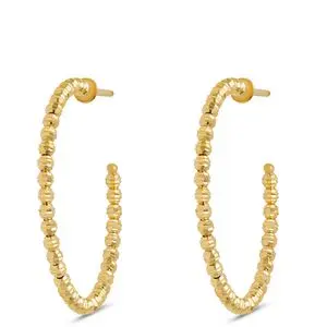 Benbridge Toscano 25mm Beaded Hoop Earrings - Yg