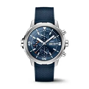 IWC SCHAFFHAUSEN Aquatimer Chronograph Blue Dial Watch, 44mm - Stainless Steel