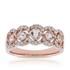 Benbridge Rose Gold Morganite And Diamond Ring - Pink