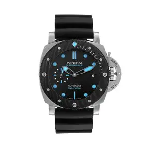 Panerai Submersible Black Dial Watch, 47mm - Carbon Fiber