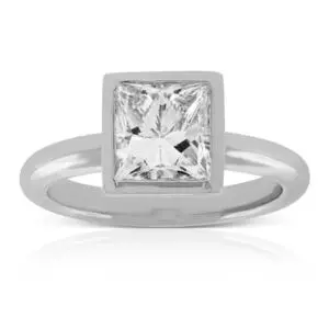 Benbridge 2.14 Ct. Princess Cut Diamond Ring In Platinum - Plt