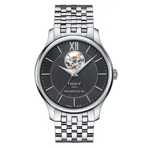 TISSOT Tradition Open Heart 40mm Watch - Stainless Steel