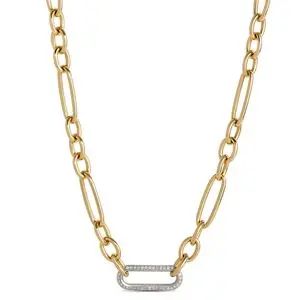 TOSCANO Toscano 18k Yellow Gold And Diamond Chain Necklace