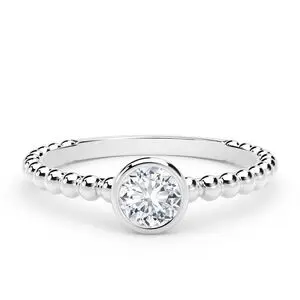 DE BEERS FOREVERMARK Round Diamond Solitaire Ring - Wg