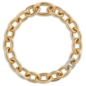 TOSCANO Oval Link Bracelet With Diamonds - Tt
