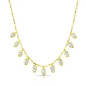 Rahaminov Oval Diamond Necklace - Yg
