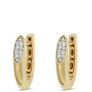 TOSCANO 18k Yellow Gold Diamond Hoop Earrings - Yg