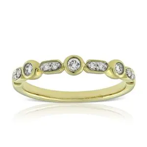 Benbridge Diamond Stacking Band In 14k Yellow Gold - Yg