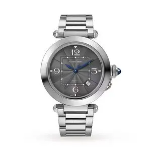 CARTIER Pasha De Gray Dial Watch - Stainless Steel