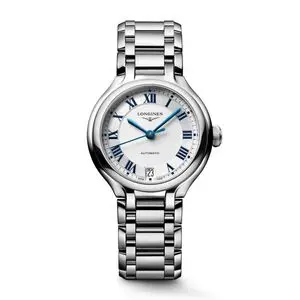 LONGINES Primaluna 34mm Silver Dial Watch - Stainless Steel