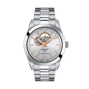 TISSOT Gentleman Open Heart 40mm Watch - Stainless Steel
